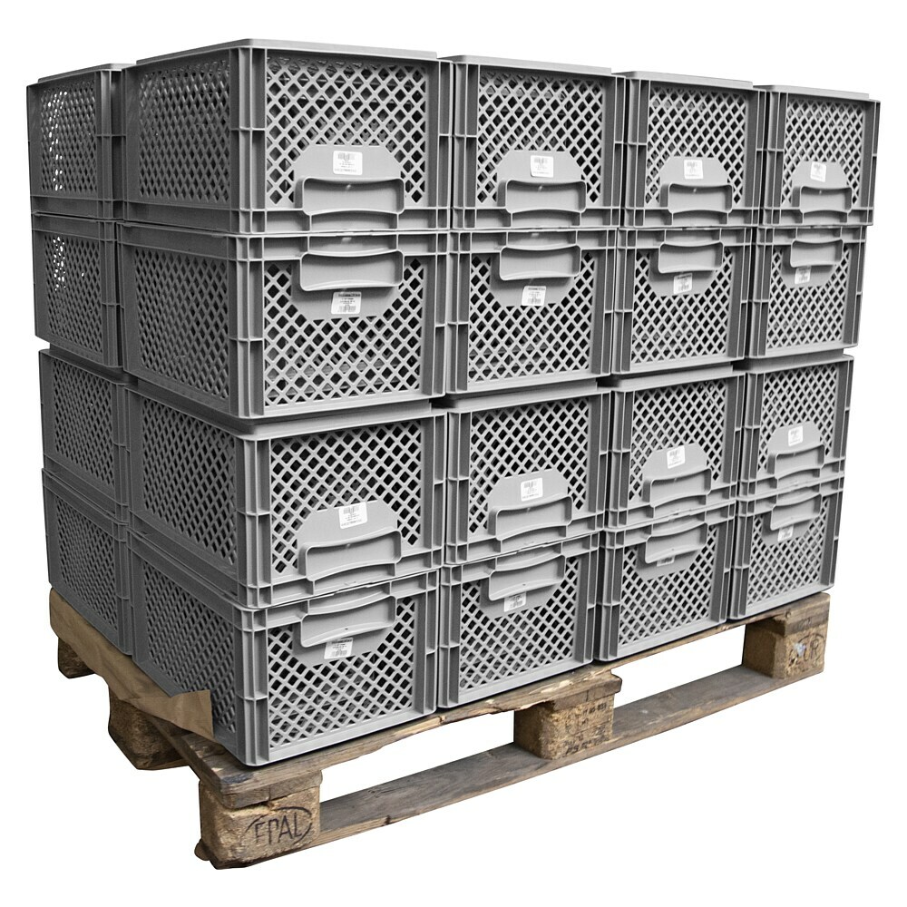 BAUHAUS Eurobox Palette - 20 l, L x B x H: 40 x 30 x 22 cm, Offen, 48 ...