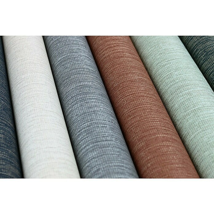 Rasch Florentine III Vliestapete Textile Stoffoptik (Salbei, Uni, 10,05 ...