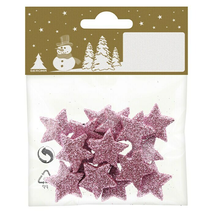 Dekoartikel (Rosa, Stern, 16 Stk., 2 cm) | BAUHAUS