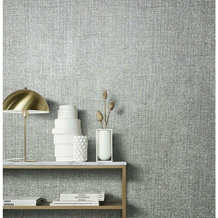 Marburg Natural Opulence Vliestapete (Grau-Silber, Uni, 10,05 x 0,7 m ...