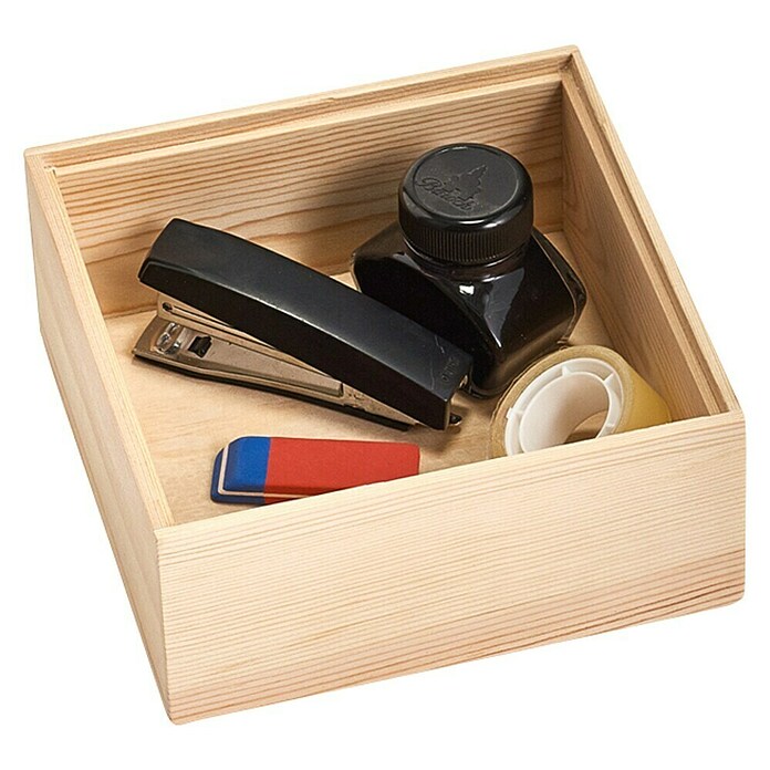 Zeller Aufbewahrungsbox L X B X H 15 X 15 X 7 Cm Holz Braun BAUHAUS
