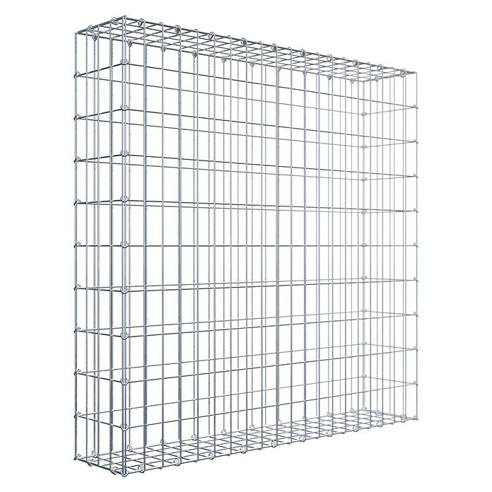 Gabiona Gabione (100 x 20 x 100 cm, Stahl, Maschenbreite: 50 mm ...