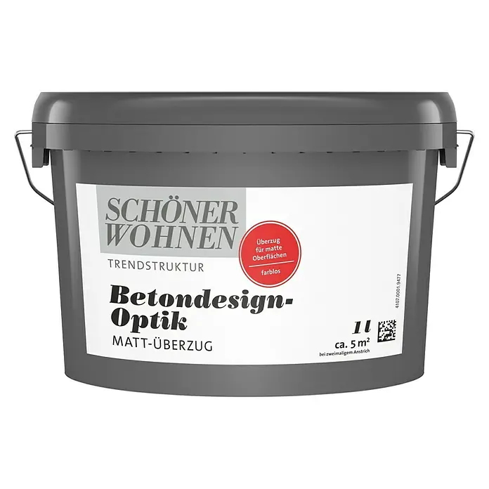 SCHÖNER WOHNEN-Farbe Betondesign-Optik Versiegelung Matt-Überzug ...