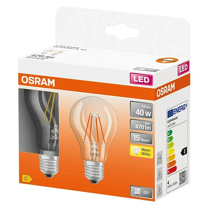Osram Star LED-Lampen Set Glühlampenform E27 klar 2er Pack kaufen