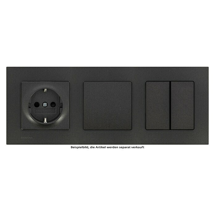 Siemens DELTA Mega Abdeckrahmen Design (Carbon Metallic, Ausführung Schalterprogramm: 3-fach ...