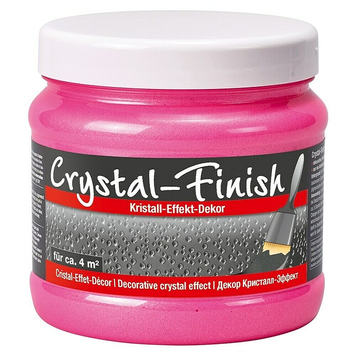 Crystal Finish Neon Pink (750 ml, dekorativ mit Glasperlen)
