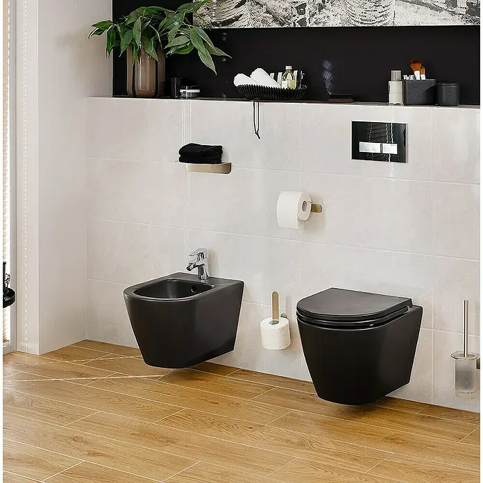 Elegantes Wand Wc Abfluss Mae Fotos