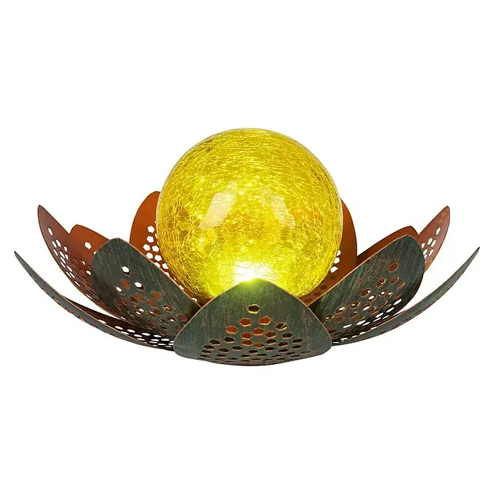 Globo Solar-Dekoleuchte Blume - Amber, gold, grün, IP44 online kaufen ...