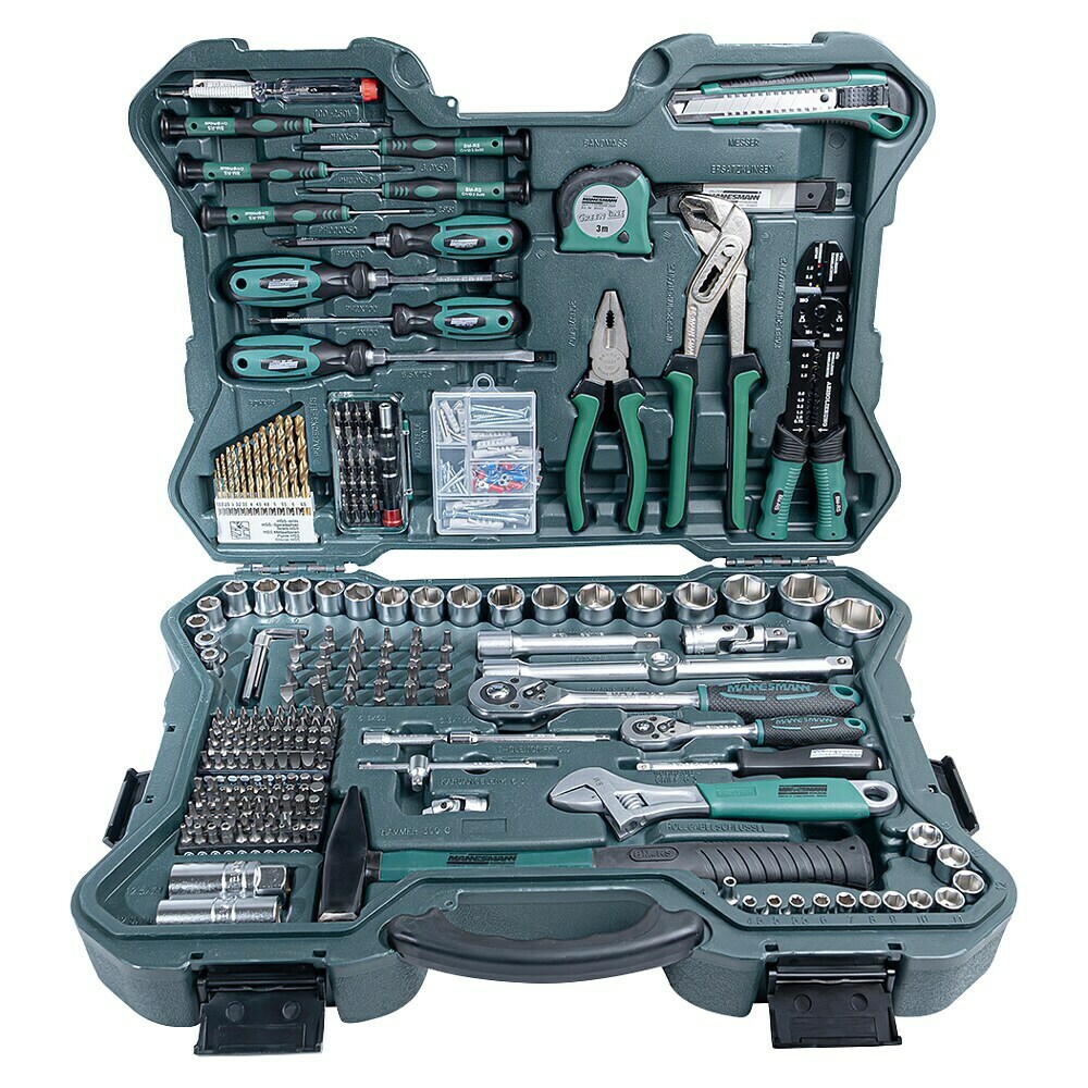 Brüder Mannesmann Werkzeugkoffer Green Line - L x B x H: 12,5 x 52 x 38 ...