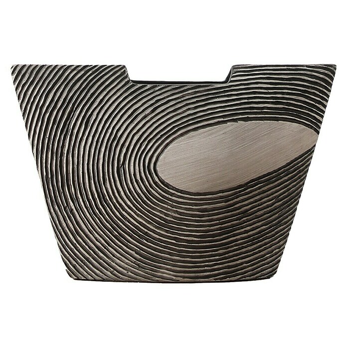 Dekoelement mit grauen Linien (L x B x H: 30,5 x 9,5 x 19,5 cm, Grau ...