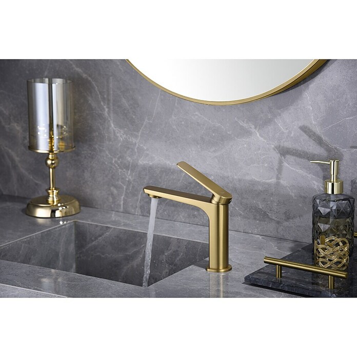 Imex Nápoles Grifo de lavabo (Oro) | BAUHAUS