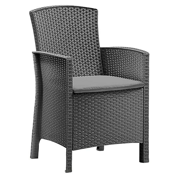 Gartenmöbel-Set Lido-Houston (7 -tlg., Polypropylen, Anthrazit) | BAUHAUS