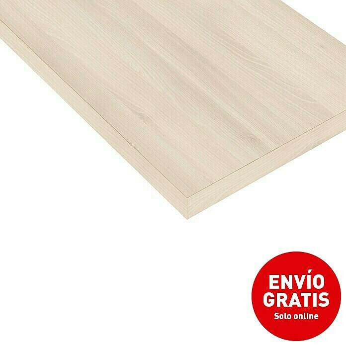 Tablero de melamina Light Mediterranean (Roble claro, 120 cm x 60 cm x ...
