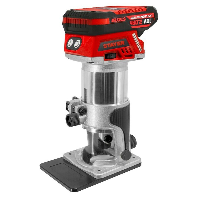 Stayer L20 Fresadora de batería PR8 (18 V, Sin batería, 10.000 r.p.m ...
