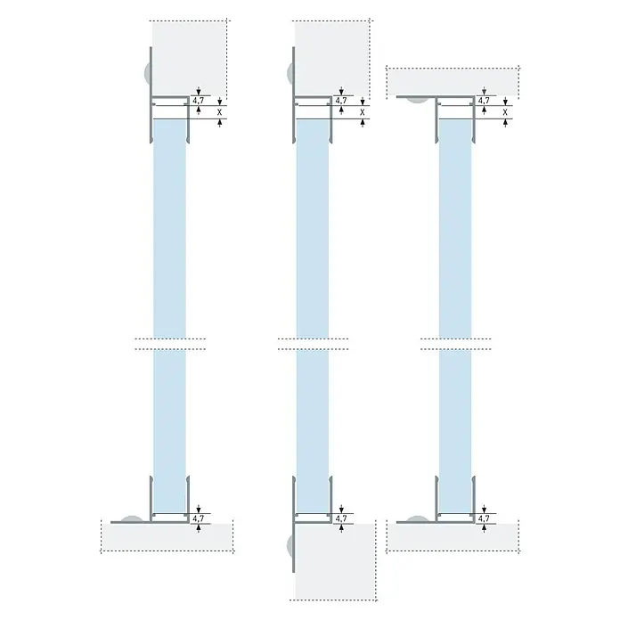 U-Profil - 250 cm x 16 mm, Seitliche Lasche, Aluminium, Anthrazit ...