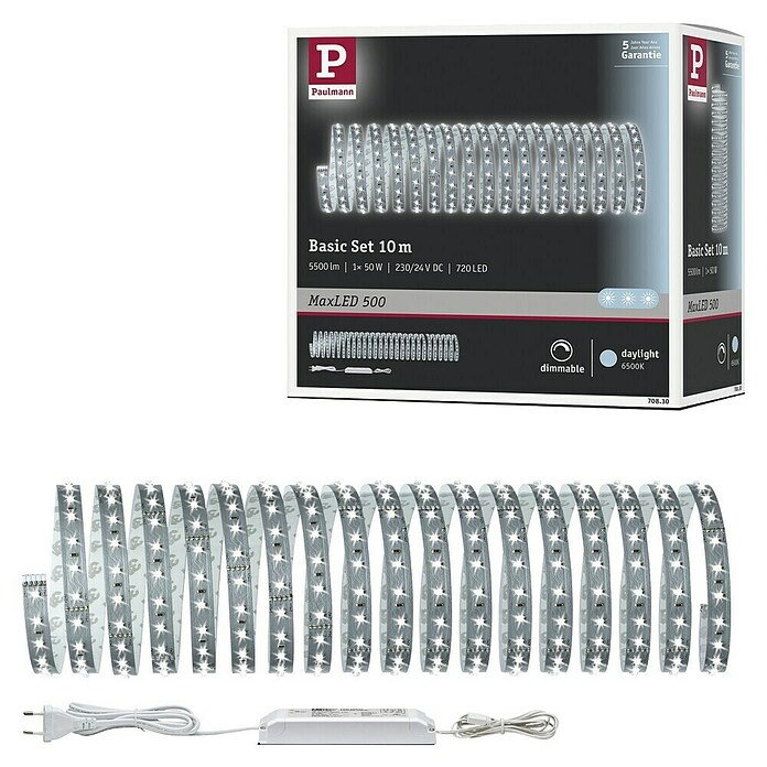 Paulmann MaxLED 500 LED traka Function (D x V: 10 m x 3 mm, Srebrne ...