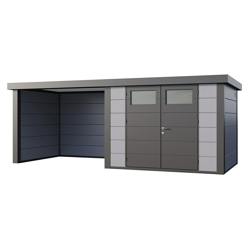 Telluria Metallgerätehaus Classico 3024 mit Lounge S links inkl ...