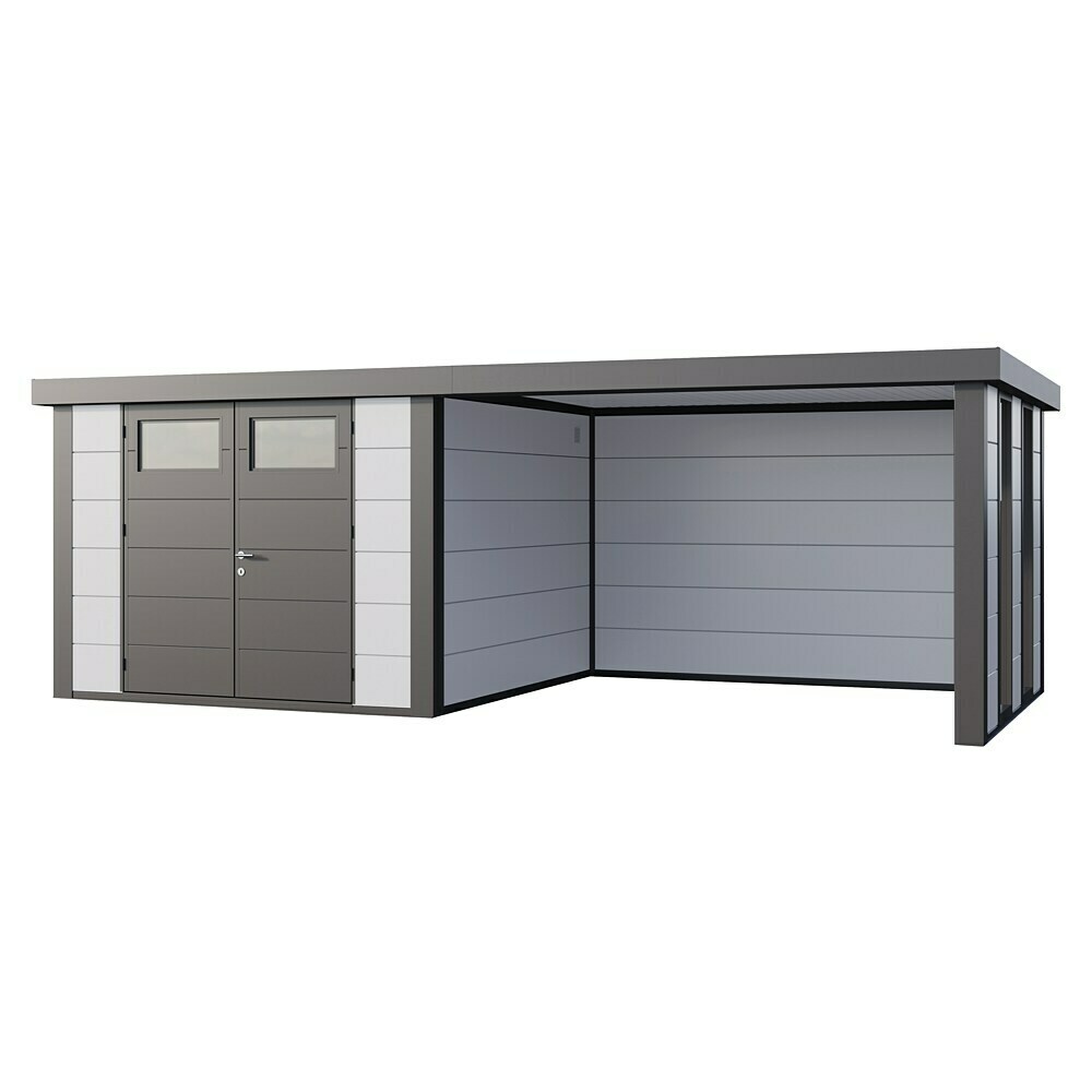 Telluria Metallgerätehaus Classico 3030 mit Lounge L rechts inkl. 2 ...
