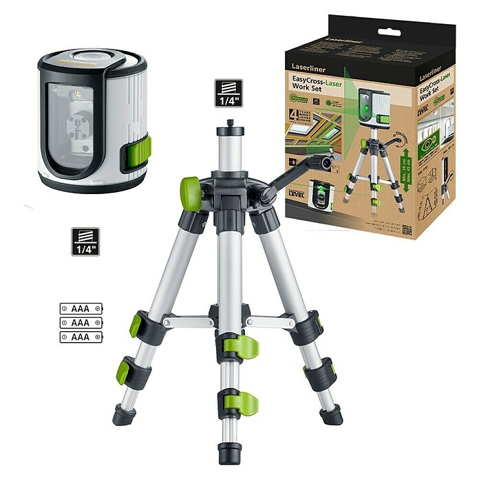Laserliner Kreuzlinienlaser EasyCross-Laser Work Set (Max ...