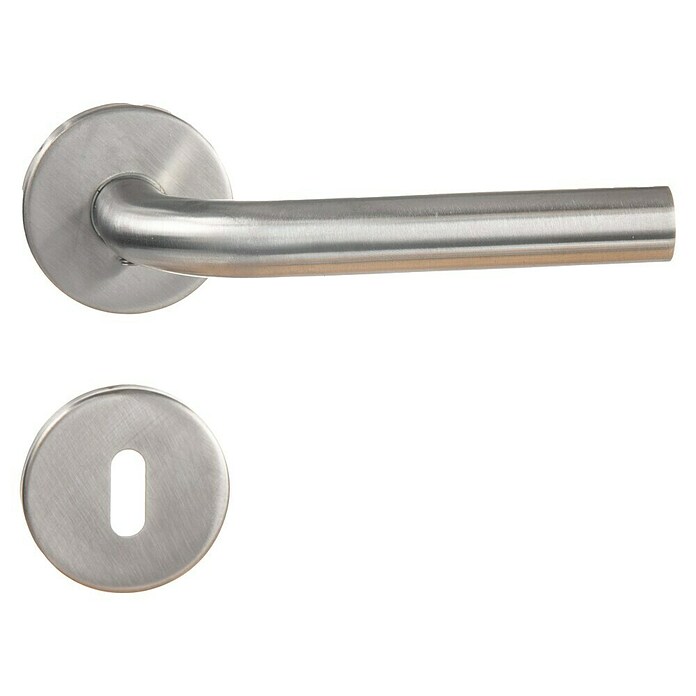 Conjunto de picaporte Vera (Largo: 129 mm, Acero inoxidable, Recto ...