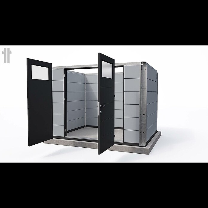 Telluria Garage Classico 3663G (Weiß/Anthrazit, Stahl, Außenmaß inkl ...