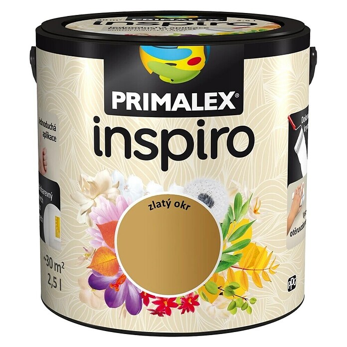 Primalex Boja za zid Inspiro Zlatni oker (Zlatna, 2,5 l) | BAUHAUS