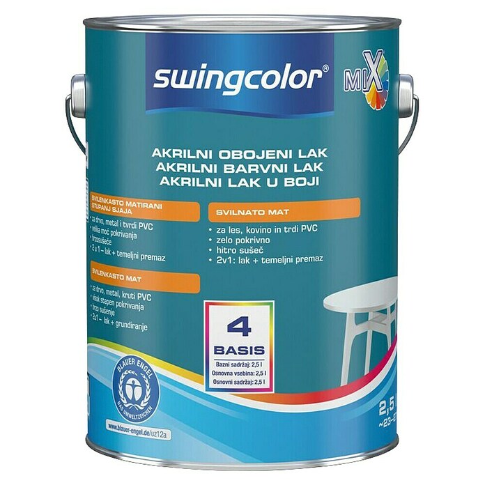 swingcolor Pisani lak Base 4 (Bela, 2,5 l) | 5891 - MIX Lacke | HADF ...