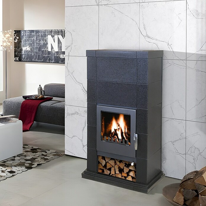 Domofire Kaminofen Lugano (8 kW, Raumheizvermögen: 160 m³, Material ...