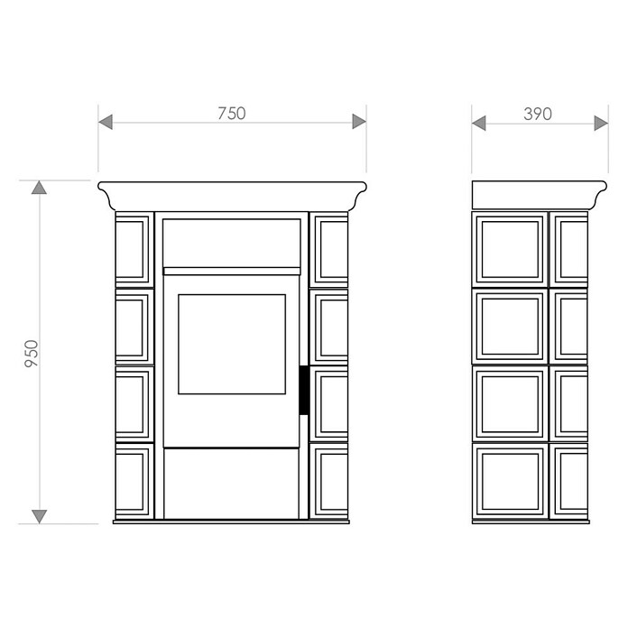 Domofire Kaminofen Weiz I (6 kW, Raumheizvermögen: 150 m³, Material ...