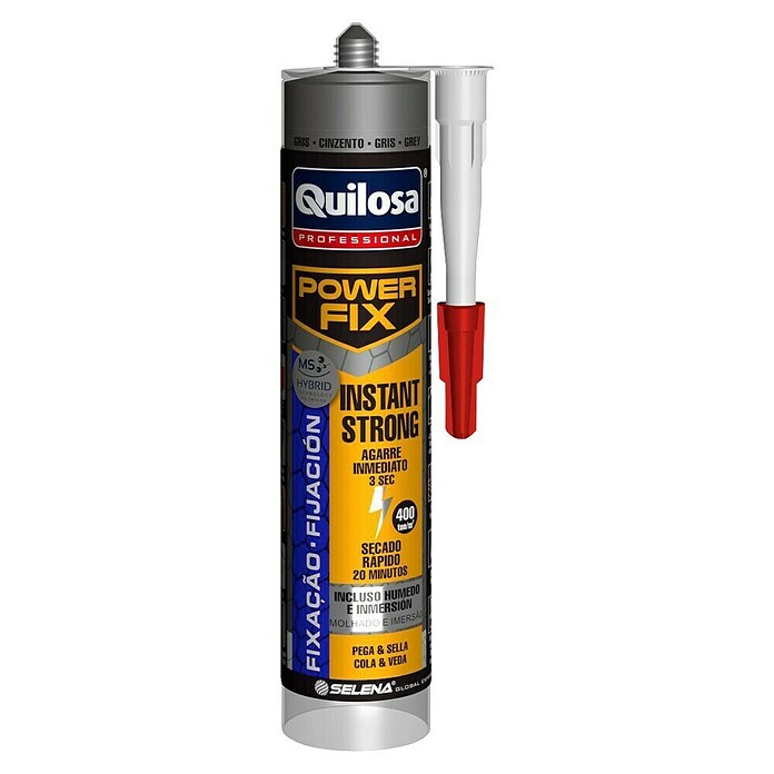 Quilosa Adhesivo para montaje Power Fix Instant Strong (290 ml, Gris ...