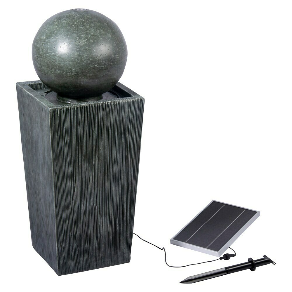 Dobar Standbrunnen Apollon + LED & Solar-Panel