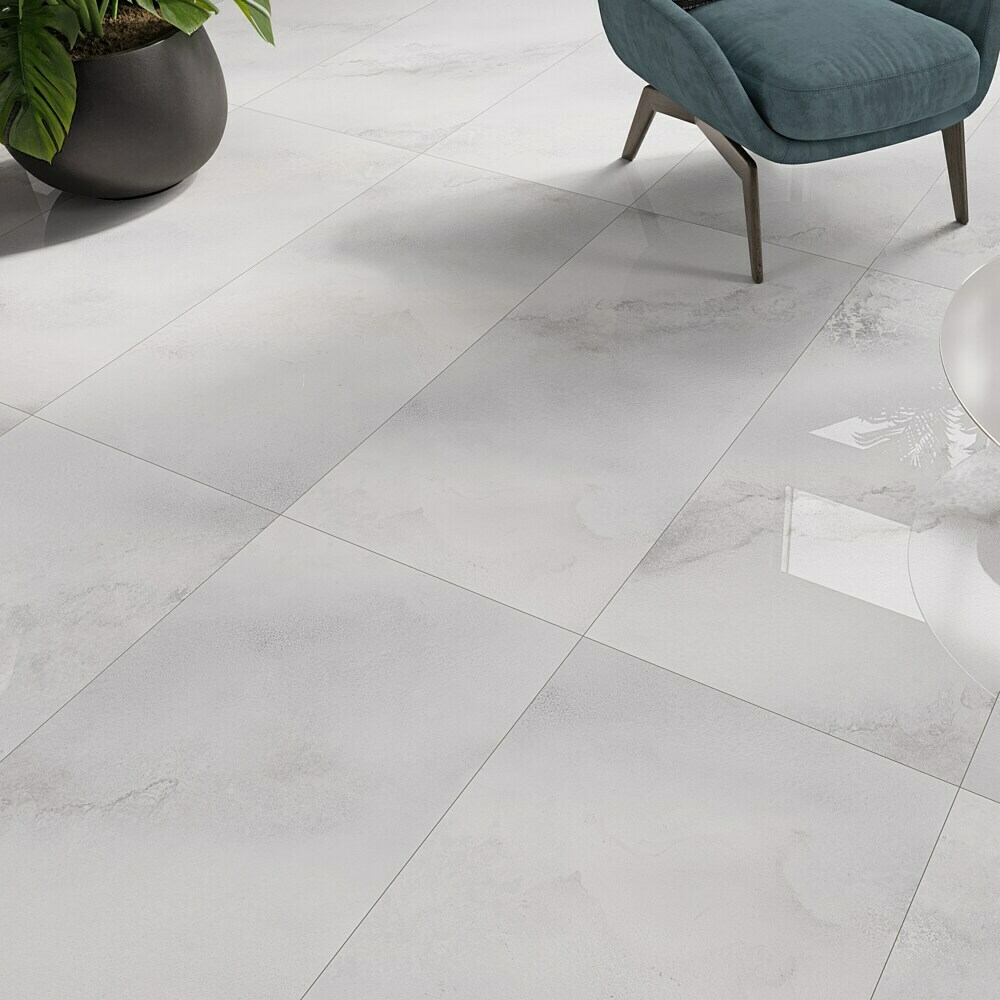 Feinsteinzeugfliese Hydra Weiß kaufen