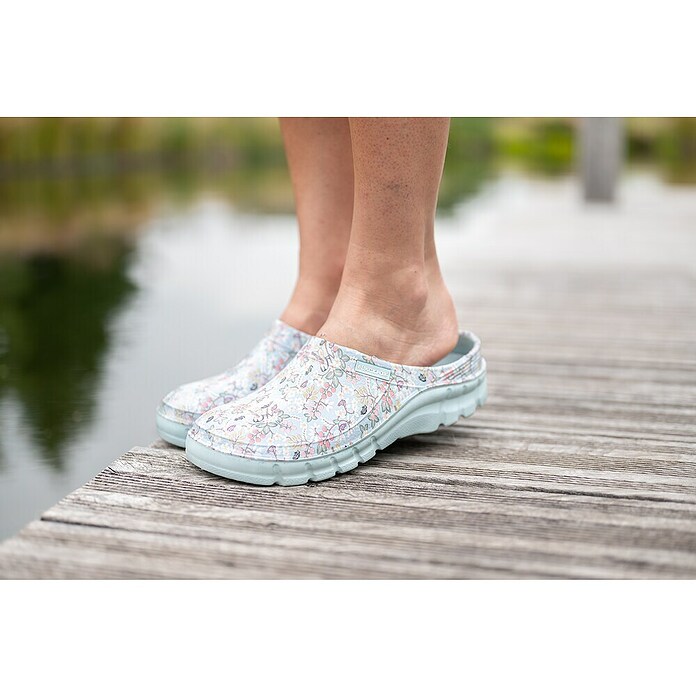 Black Fox Gartenclogs Lily (Schuhgröße: 40, Synthesekautschuk, Hellblau, Geblümt) | BAUHAUS