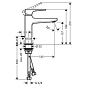 Hansgrohe Metropol Waschtischarmatur 110 (Chrom) | BAUHAUS