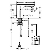 Hansgrohe Vernis Blend Kaltwasser-Standventil (Chrom, Betrieb über 6V ...