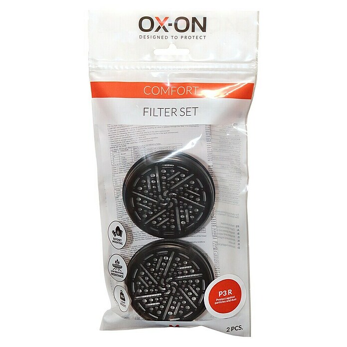 OX-ON Filter-Set Comfort P3 (Passend für: Ox-On Halbmaske mit Gewindeanschluss) | BAUHAUS