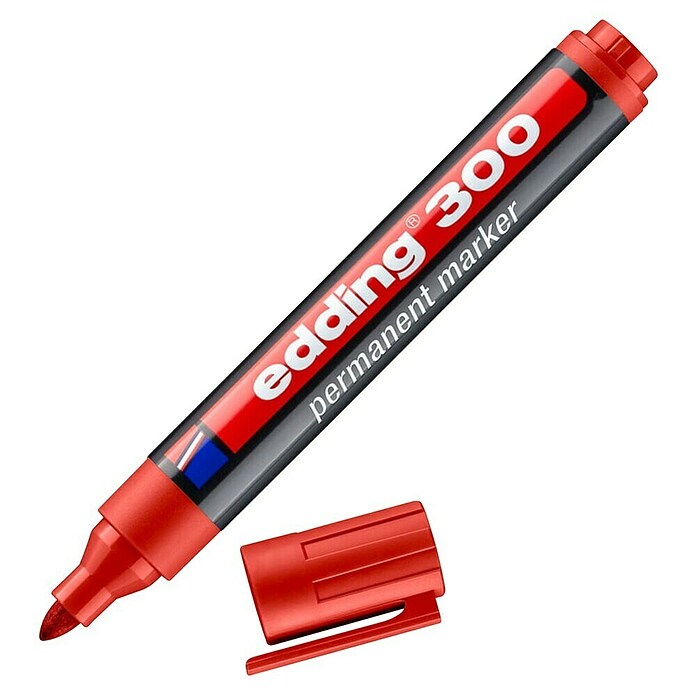 Edding Permanentni marker E-300 (Debelina črte: 1,5 mm - 3 mm, Rdeča ...