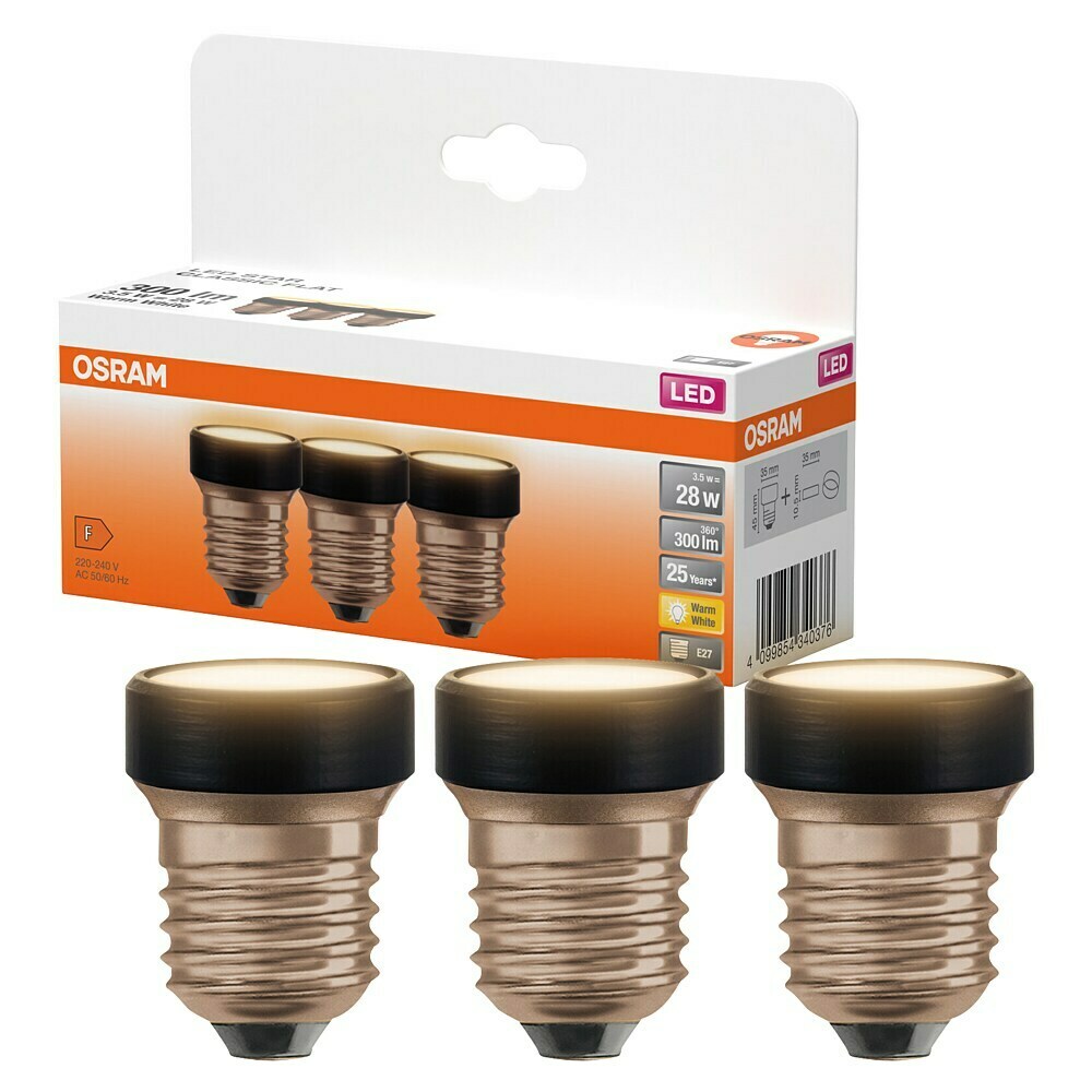 Ledvance LED-Lampe Flat - E27, Nicht Dimmbar, Warmweiß, 300 lm, 3,5 W ...