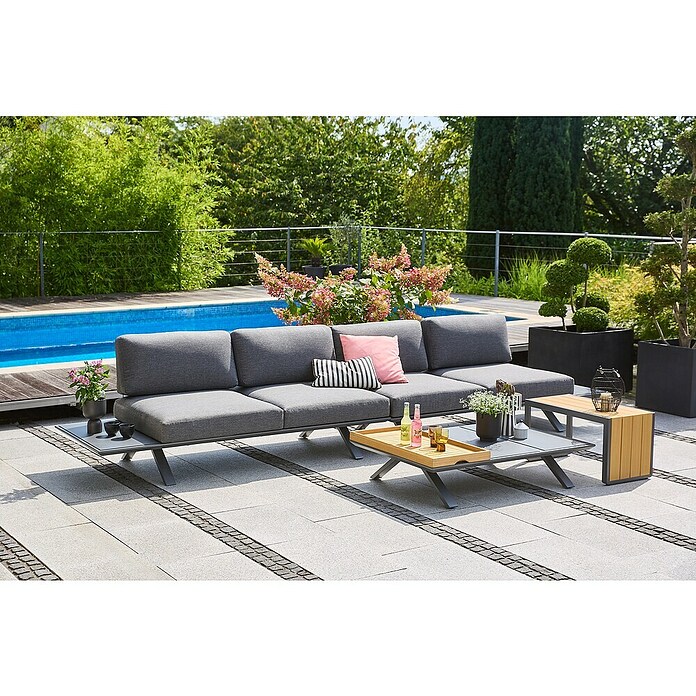 Sunfun Loungemöbel-Set Lumar/Solo (5 -tlg., Night-Grey) | BAUHAUS