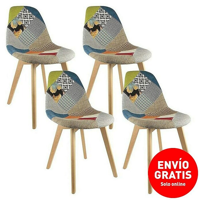Silla Patchwork (Multicolor, 4 pzs.) | BAUHAUS
