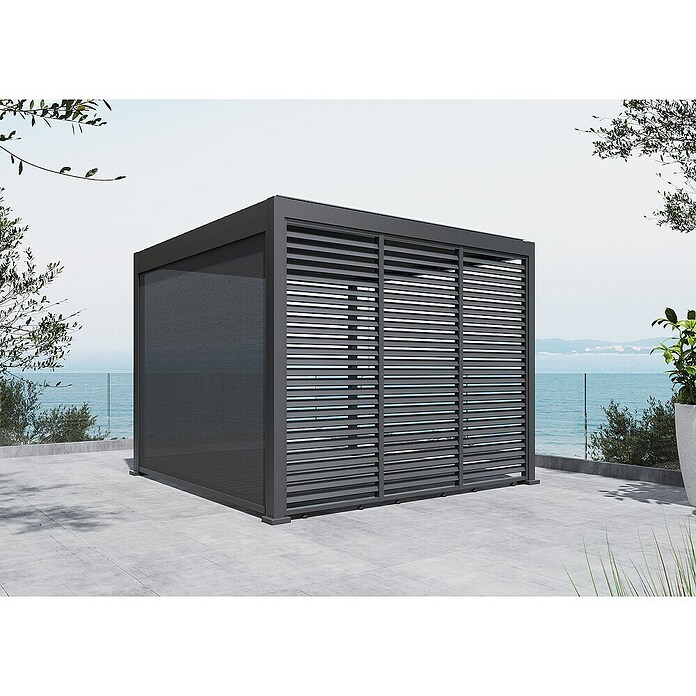 Sunfun Paviljon s letvicama Set Milos (Š x D: 294 x 294 cm, Night-Grey ...