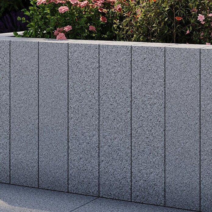 Palisade G 603 (12 x 12 x 50 cm, Grau, Granit, Geflammt) | BAUHAUS