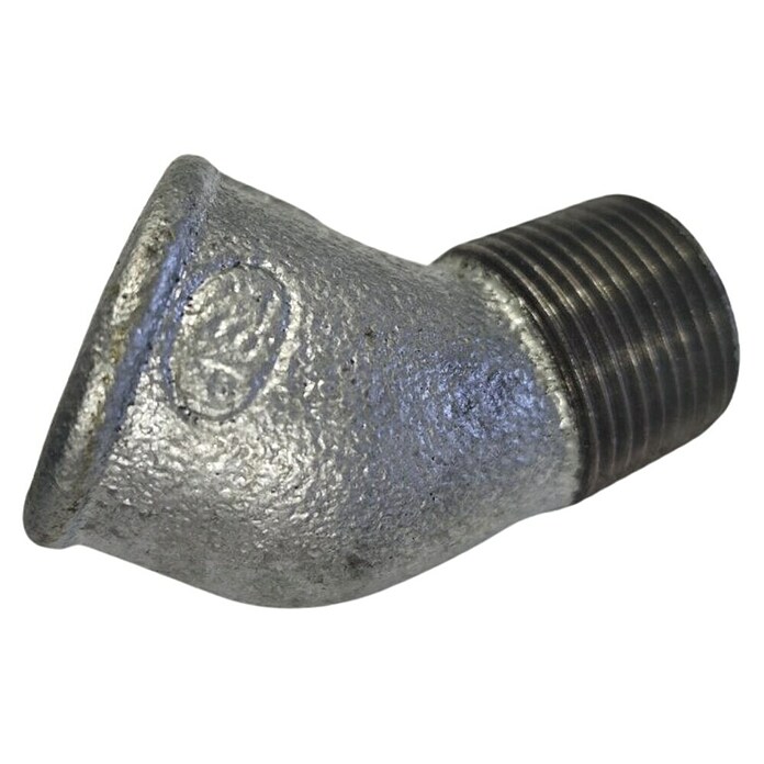 Koljeno za cijevi (Čelik, ½″, Kutnik: 45 °, Unutarnji i vanjski navoj ...