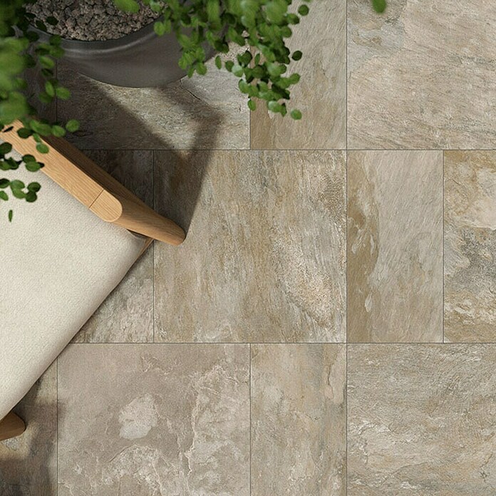 Decocer by Cinca Feinsteinzeugfliese Slate (60 x 60 cm, Graubeige, Matt ...