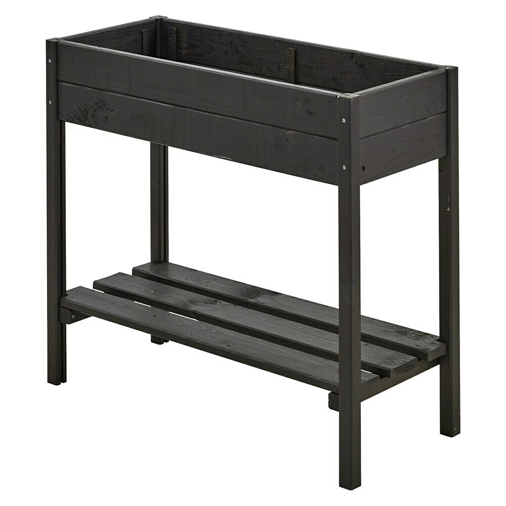 Plus Hochbeet - Mit Regalfach, Holz, Schwarz, 88 x 37 x 79 cm online ...