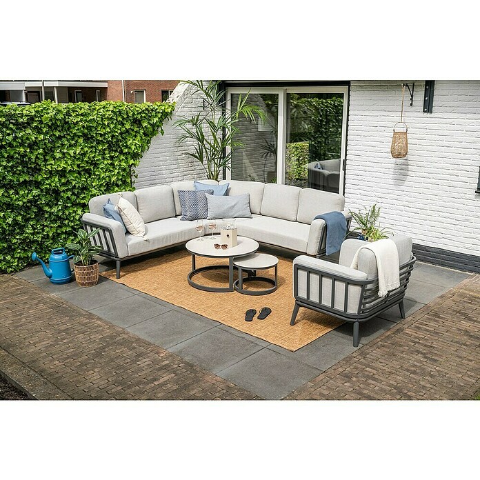 Loungeset Montea (Antraciet, Lengte: 243 cm) | BAUHAUS