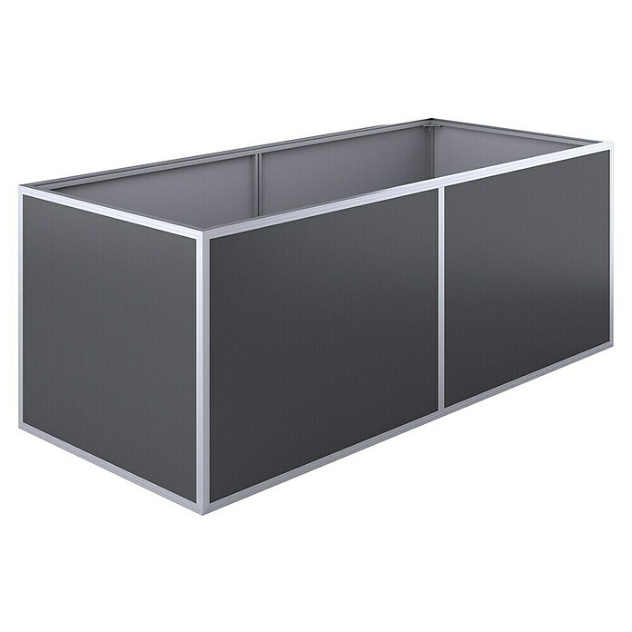 KGT Hochbeet Aluminium (205 x 91 x 77 cm, Aluminium, Anthrazit/Weiß ...