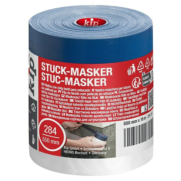 Kip Stuck-Masker 284 (Rolle, 18 x 0,55 m, Einseitiger Gewebekleberand ...