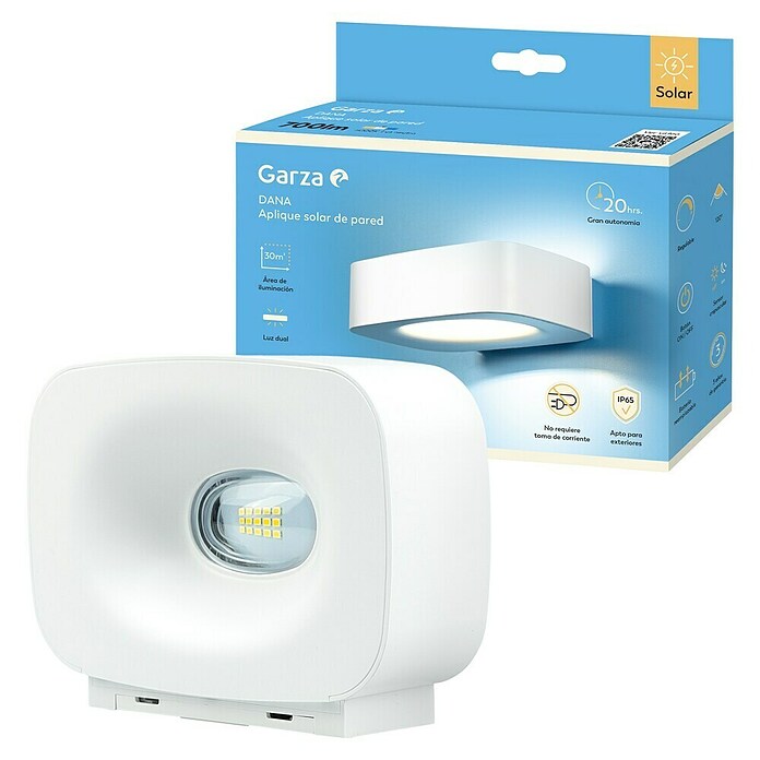 Garza Aplique solar LED para exterior Diana (Sensor crepuscular ...