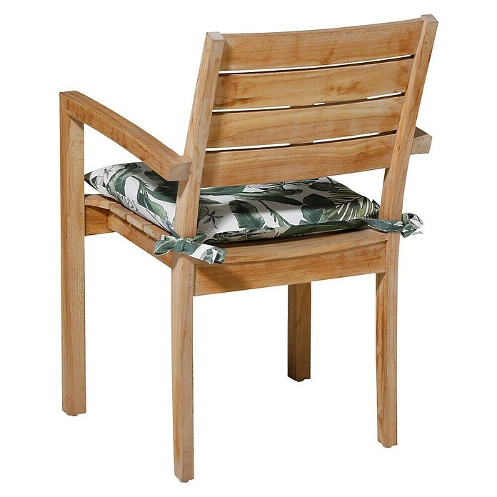 Madison Blazina za stol Toskana (46 x 46 x 8 cm, Bela, Zelena) | 8294 - Sitzkissen Outdoor ...